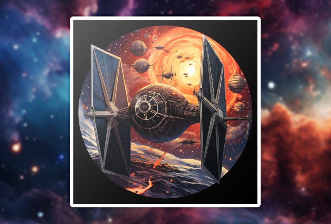 Tie Fighter Vinyl Sticker, Star Wars Decal, Laptop Sticker, Geek Gift ...