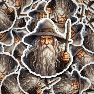 Gandalf Vinyl Sticker, Lord of the Rings Decal, Laptop Sticker, Book ...