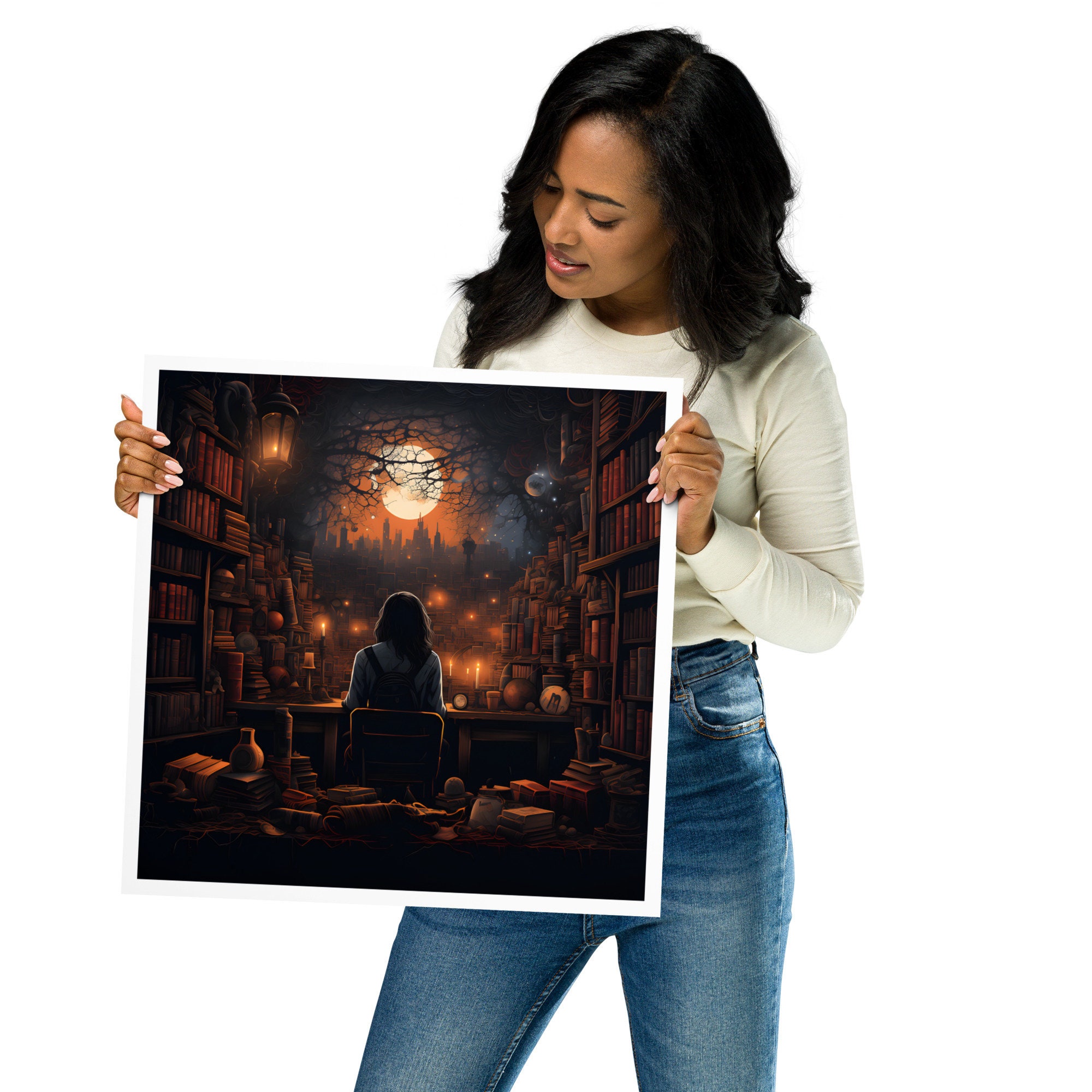 Horror Book Genre Poster, Literary Art, Book Wall Decor, Gothic Home ...