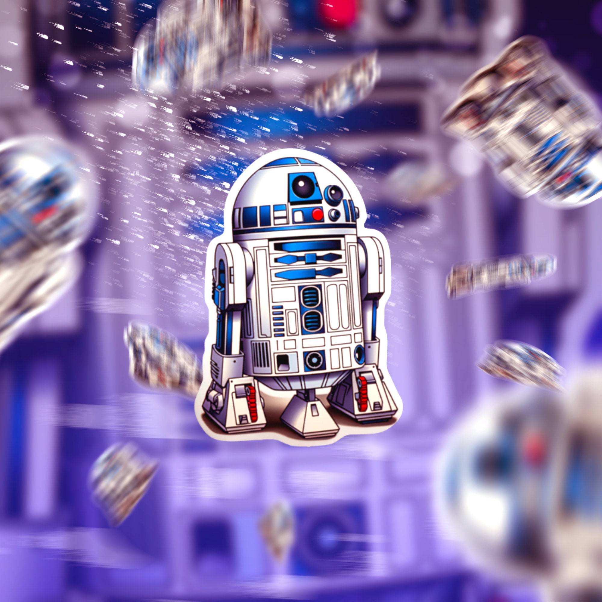 Star Wars R2D2 Tattoo Sticker, Droid Decal, Laptop Decoration, Geek ...