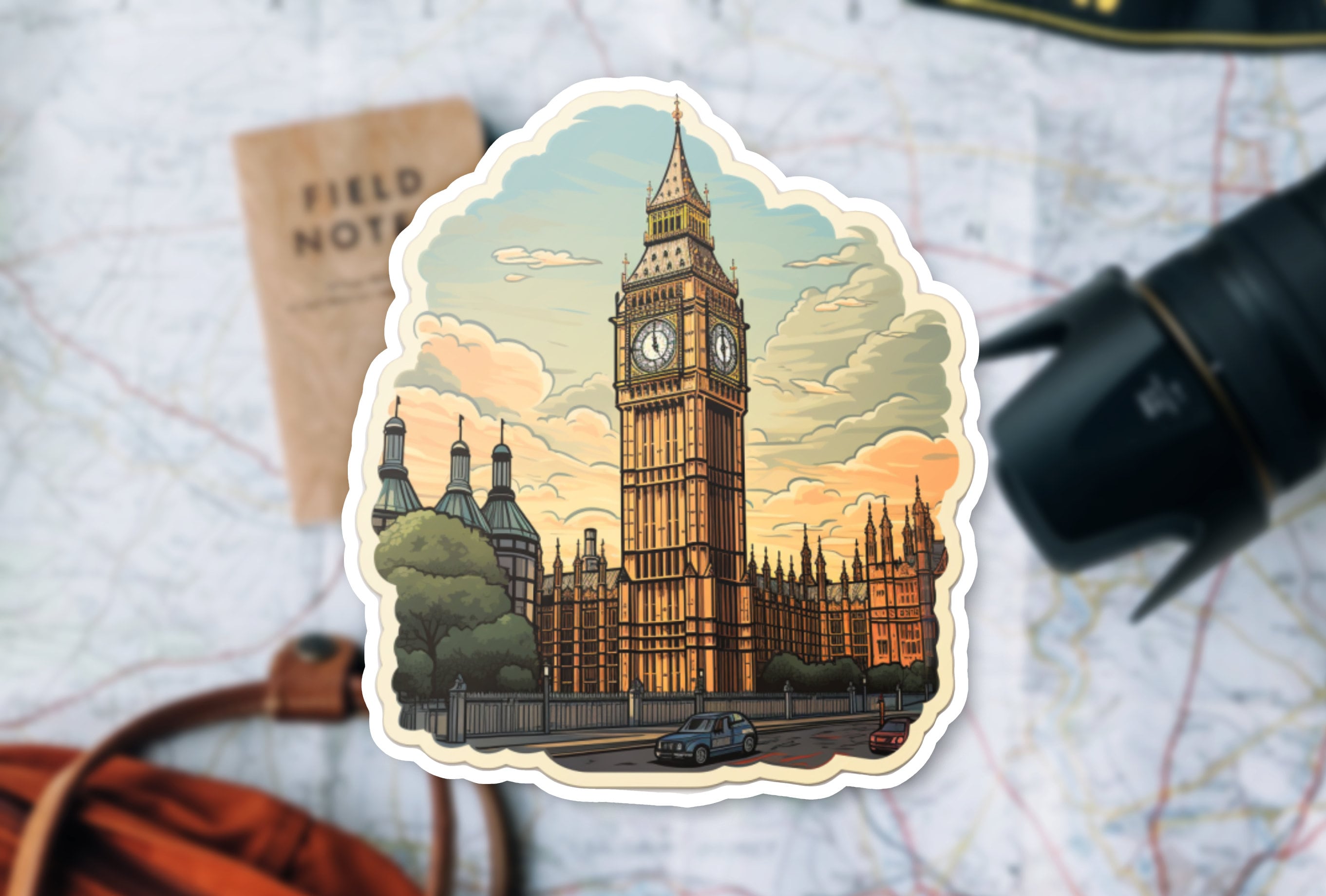 Big Ben Vinyl Sticker, Detailed London Landmark Decal, Perfect for ...