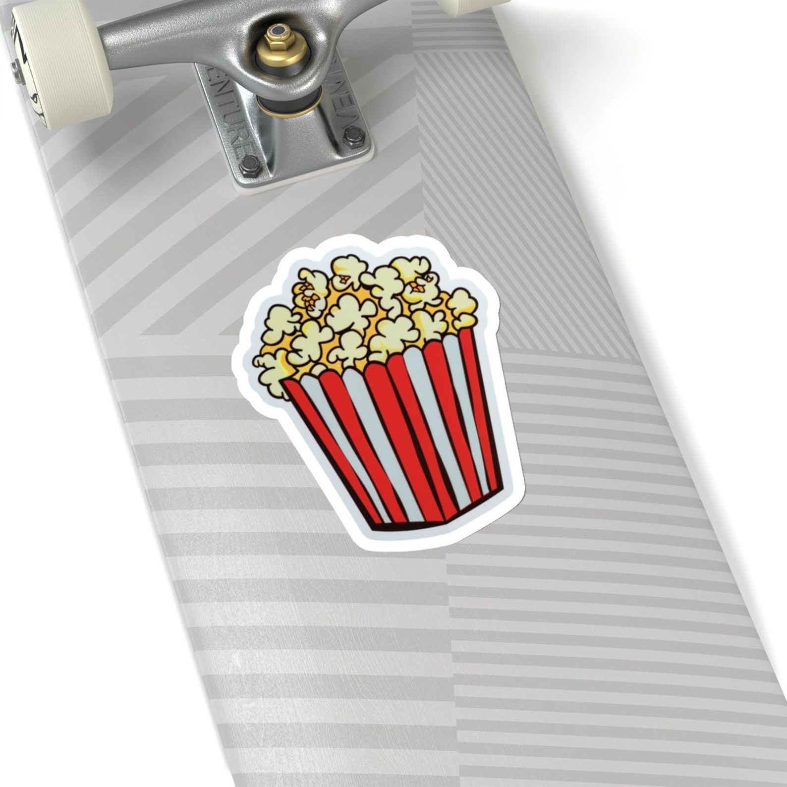 Popcorn Box Vinyl Decal, Theater Snack Sticker, Movie Room Wall Decor ...