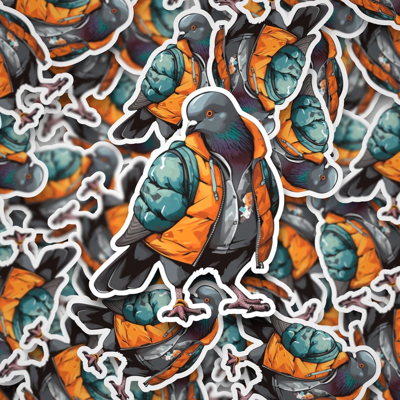 NYC Pigeon Sticker, New York City Laptop Decal, Urban Street Art, Vinyl ...