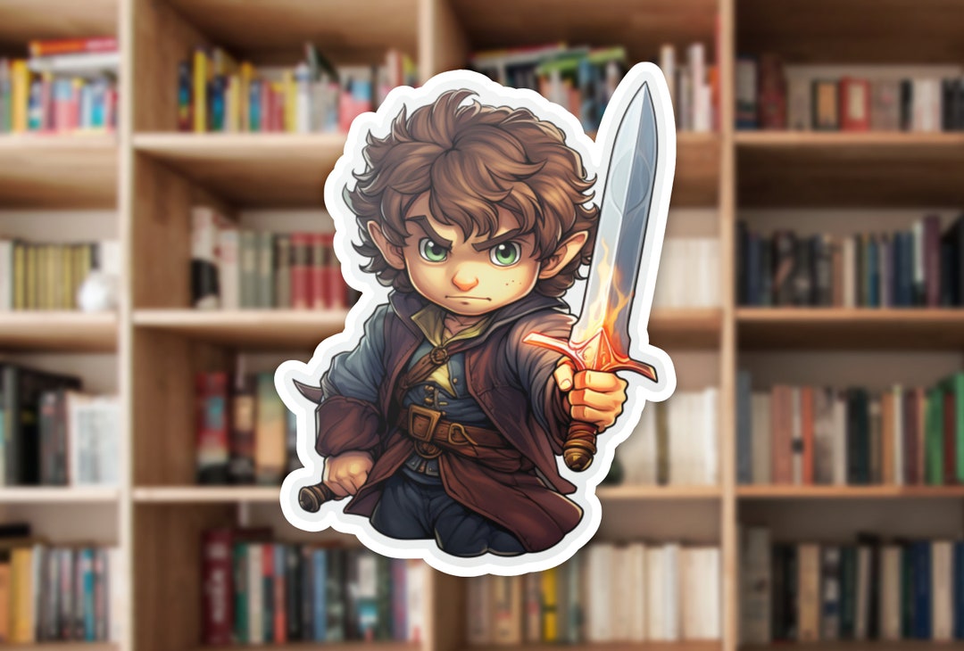 Bilbo Baggins Sticker, Lord of the Rings Decal, Vinyl Laptop Sticker ...