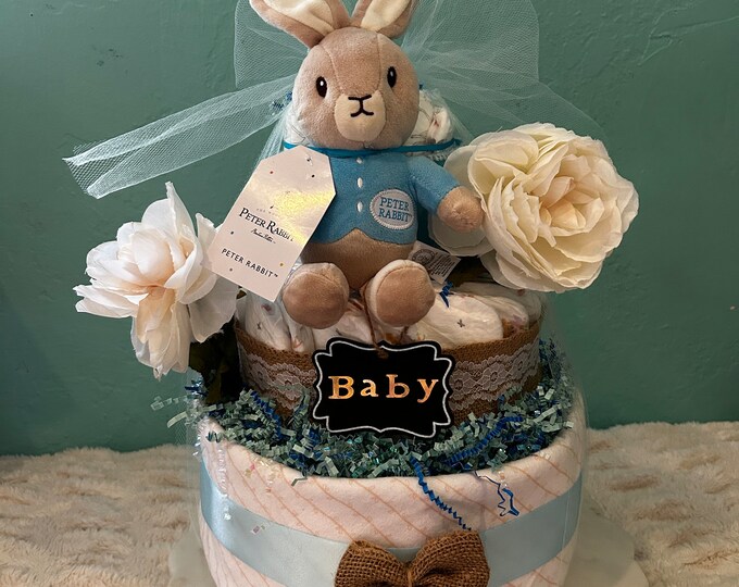 Peter Rabbit Diaper Cake , Baby Shower Centerpiece - Etsy