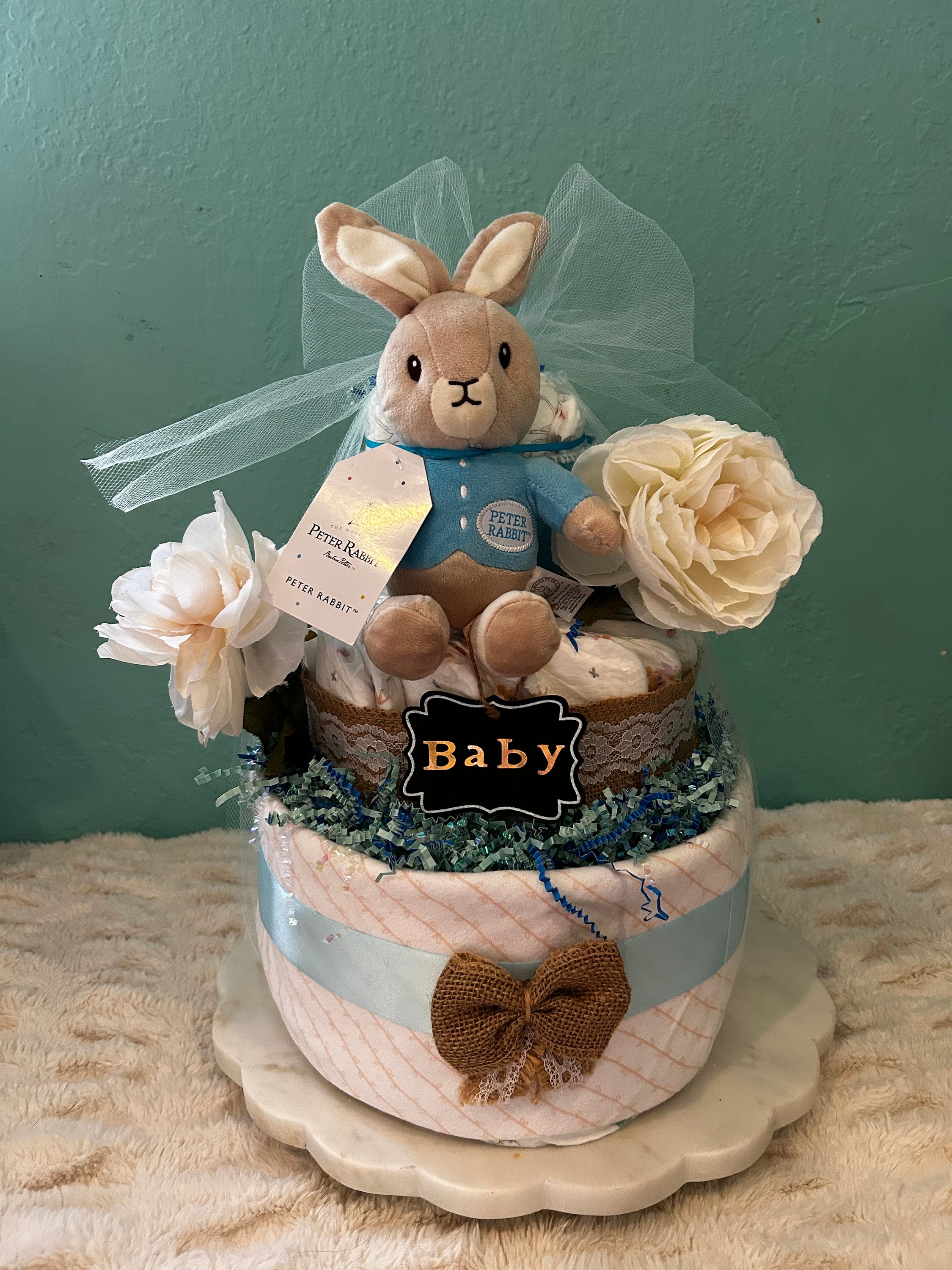 Peter Rabbit Diaper Cake , Baby Shower Centerpiece - Etsy