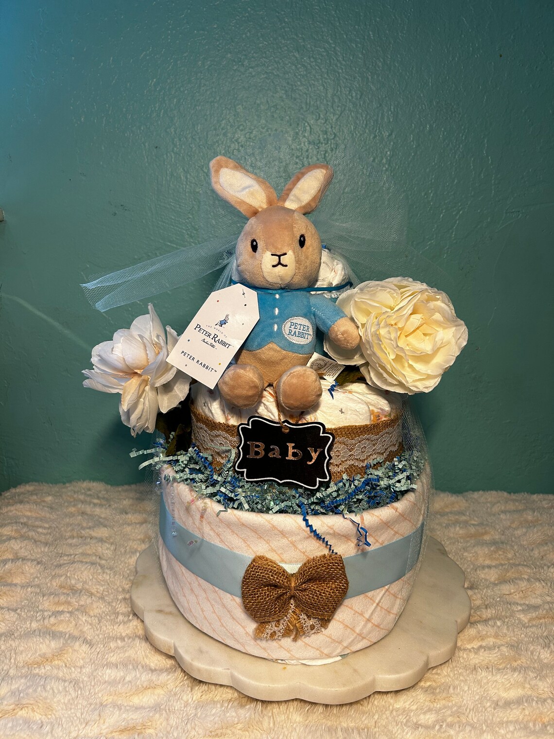 Peter Rabbit Diaper Cake , Baby Shower Centerpiece - Etsy