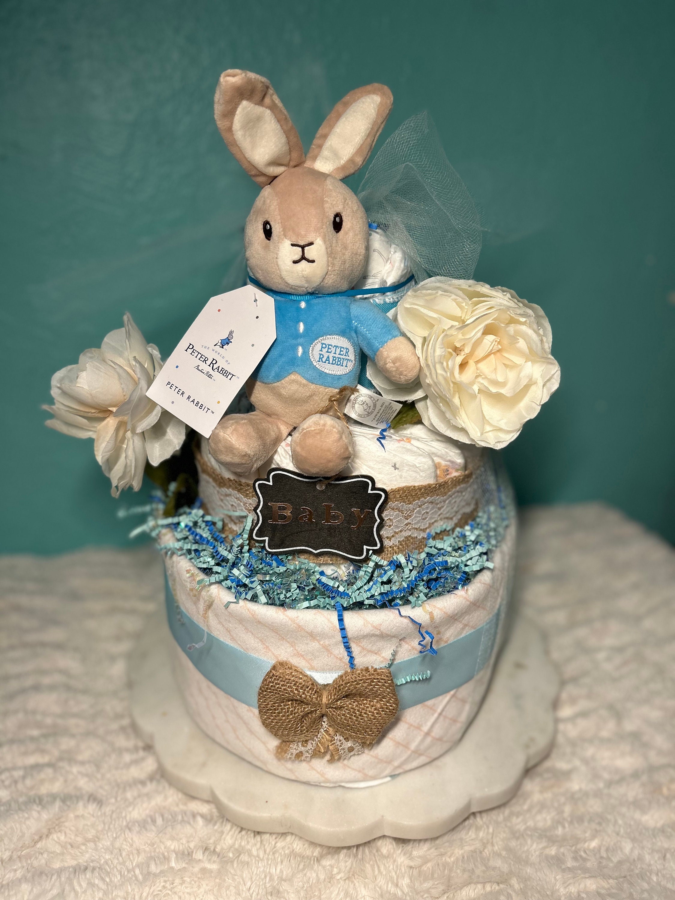 Peter Rabbit Diaper Cake , Baby Shower Centerpiece - Etsy