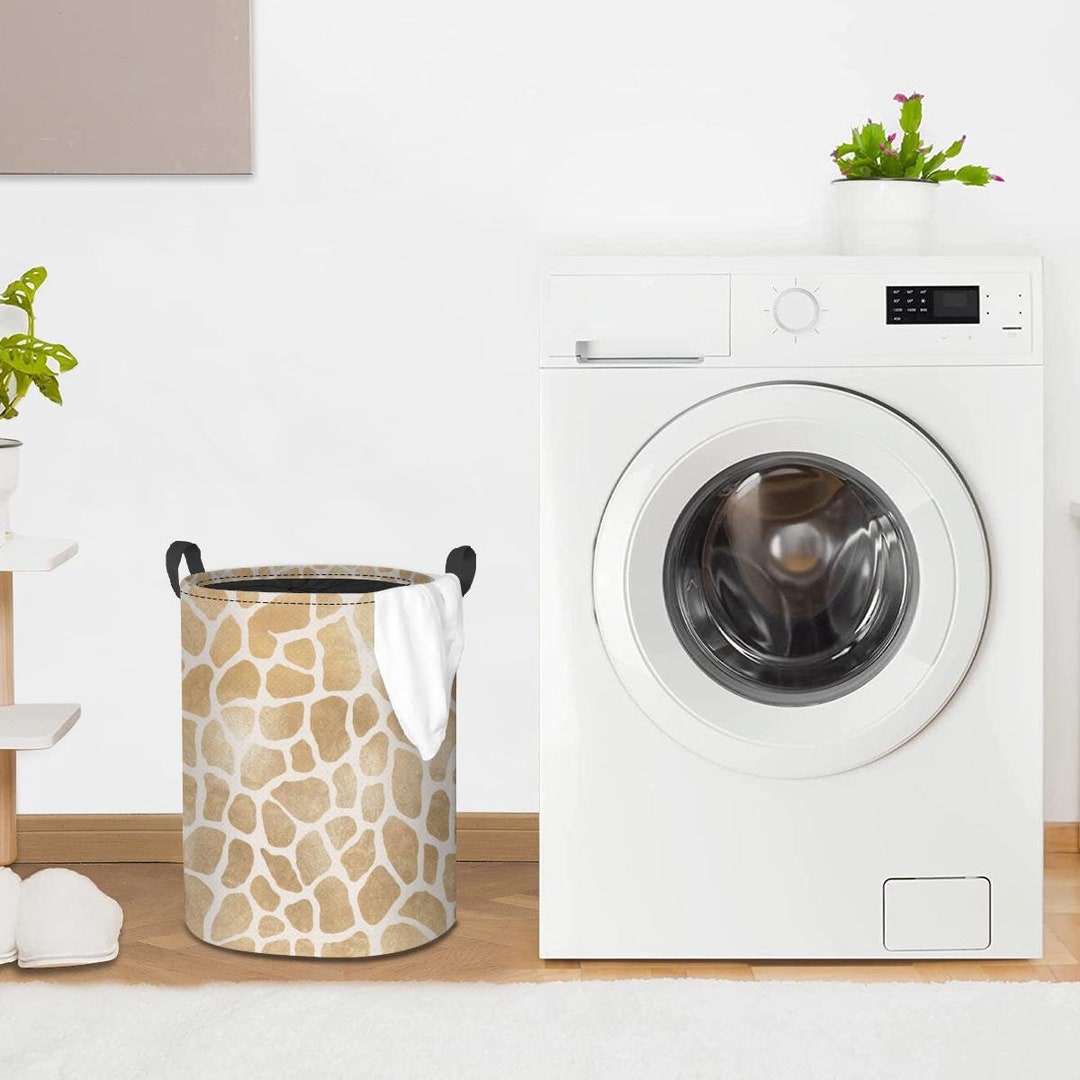 Zebra Animal Print Boho Chic Blanket Basket, Laundry Basket Multi ...