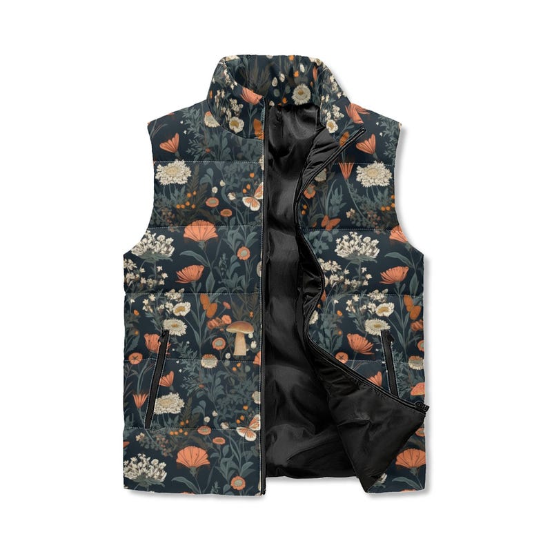 Vintage Puffy Down Vest - Etsy