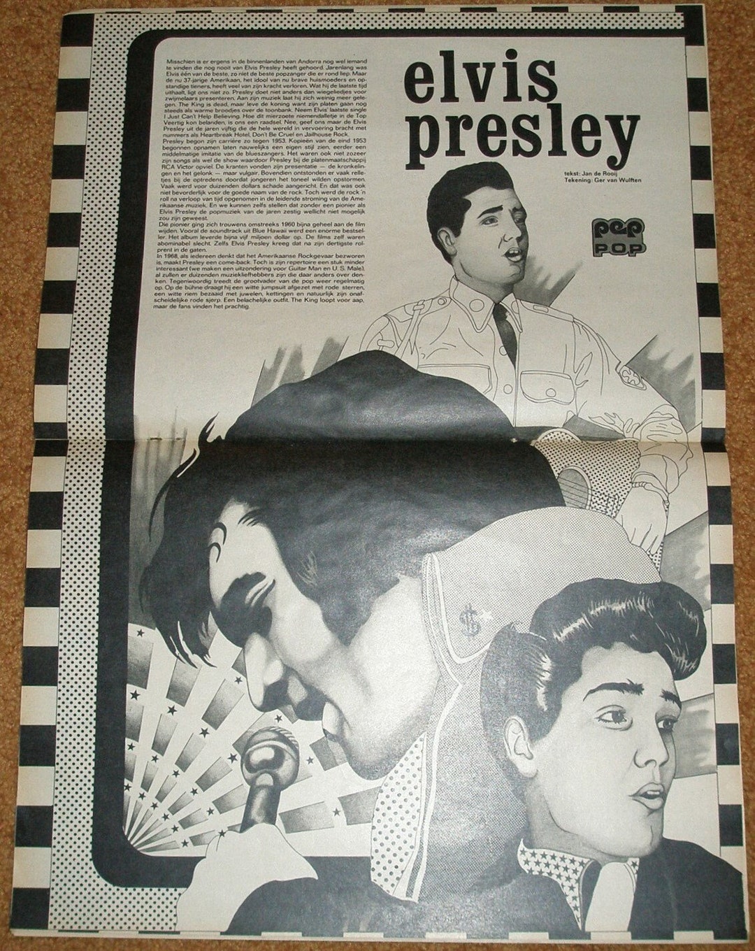 Article From Elvis Presley in Dutch Comic Magazine - Etsy