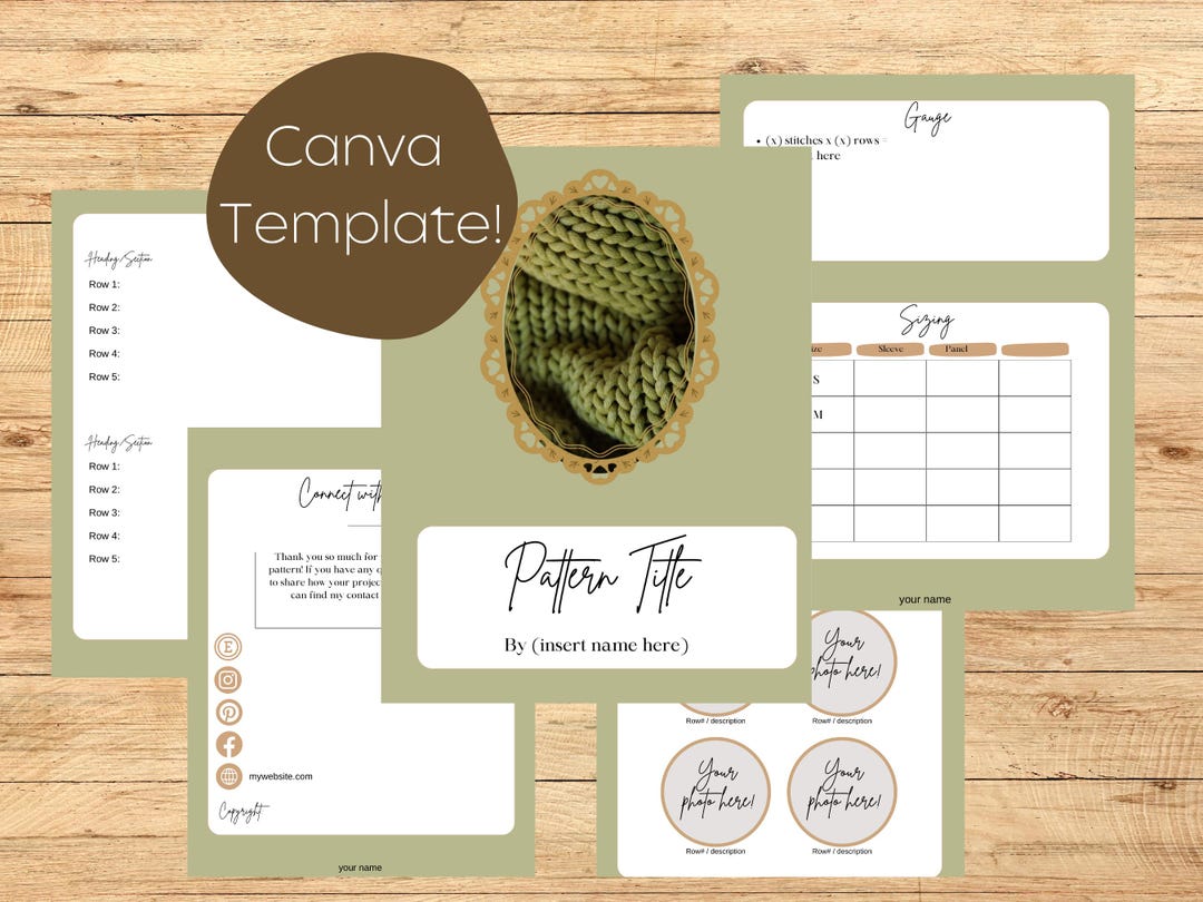 Cottage Crochet Pattern Template - Etsy