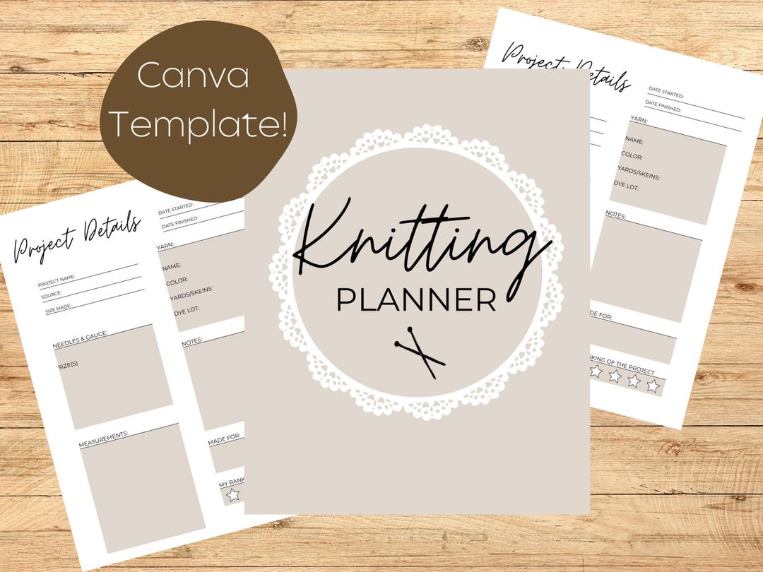 Digital Knitting Project Planner - Etsy
