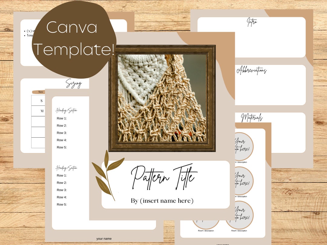 Boho Crochet Pattern Template - Etsy