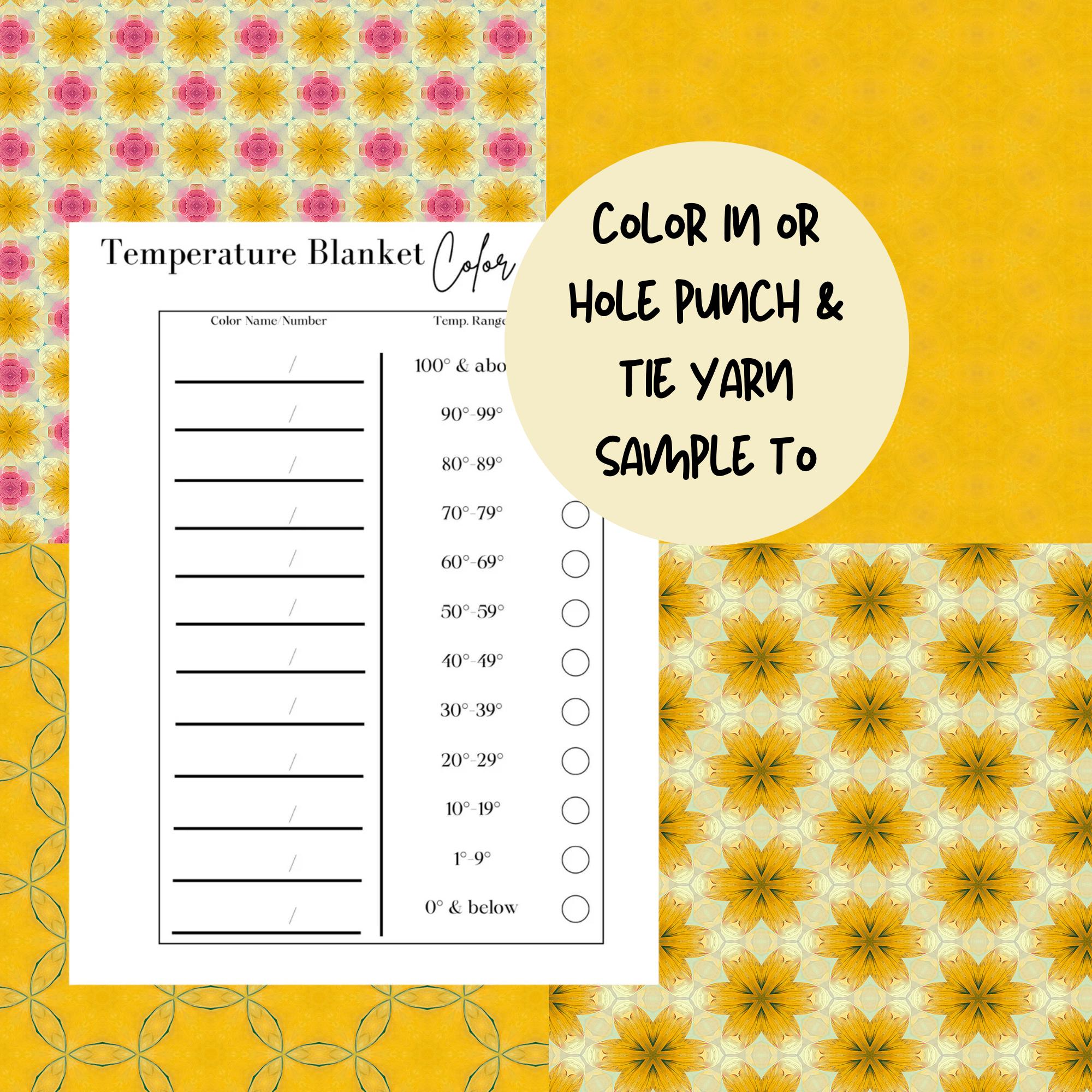 Temperature Blanket | Planner Knit or Crochet - Etsy