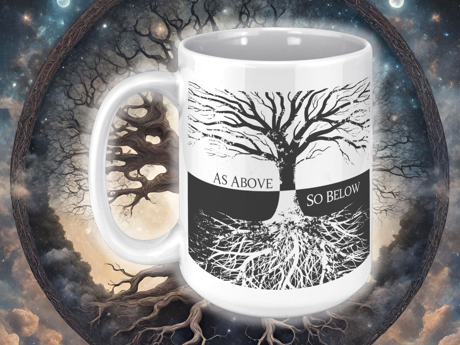 As Above, so Below Tree Mug, Magic Mug, Witchy Gift, Witch Mug ...