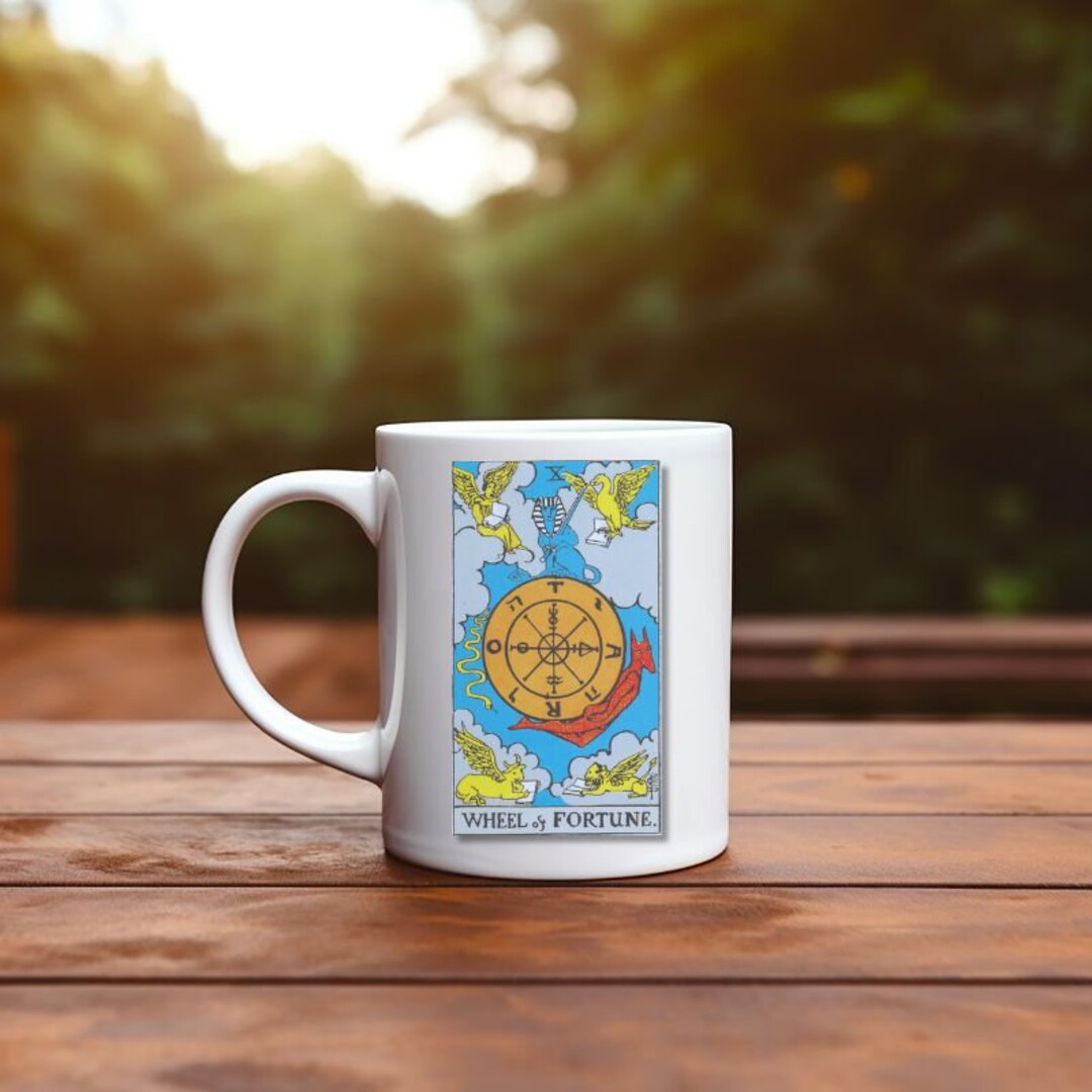 The Wheel of Fortune Tarot Card Mugs Tarot Card Mug Tarot - Etsy