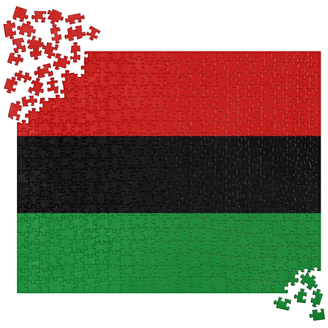Red, Black, and Green Liberation Flag Jigsaw Puzzle (252 & 520 Pieces ...