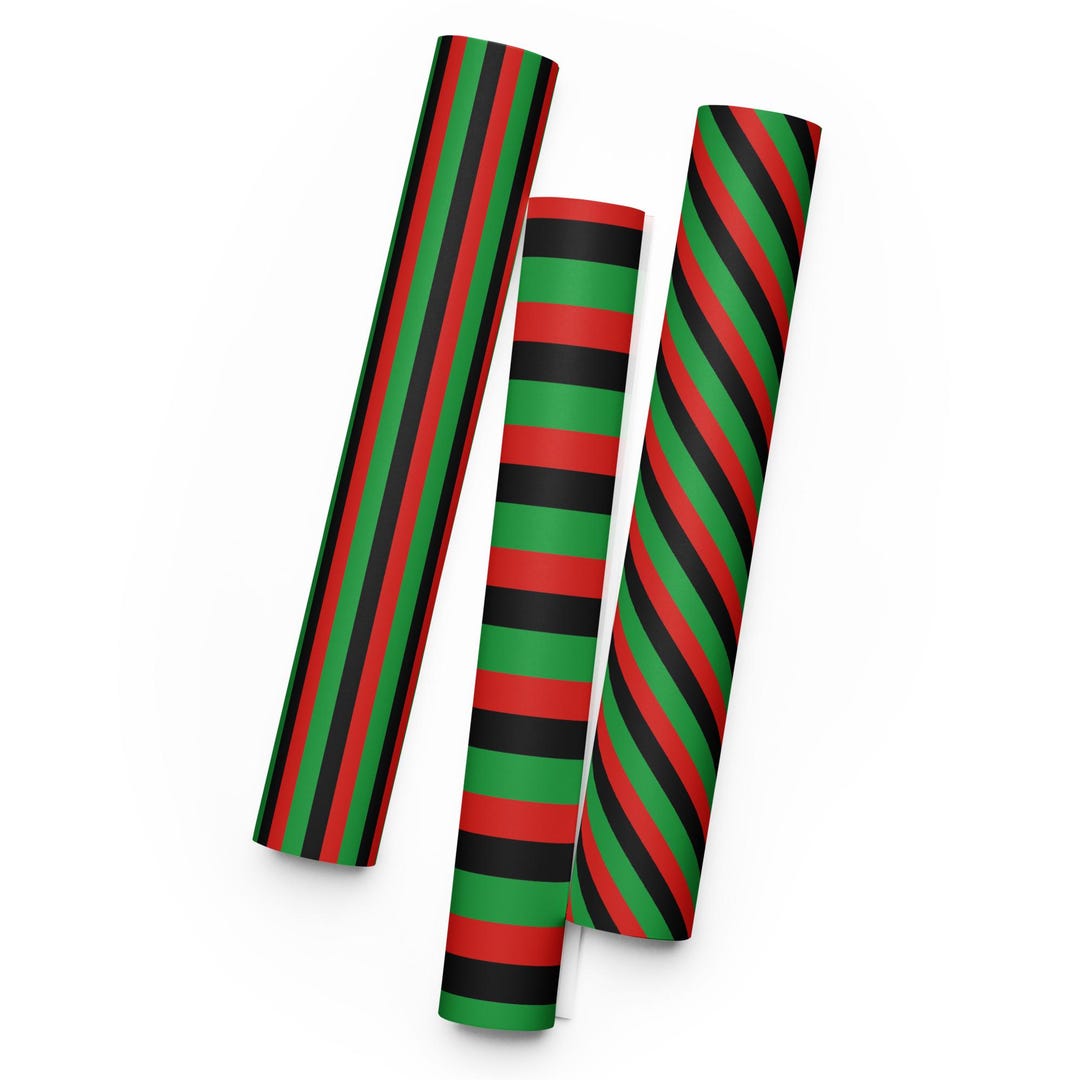 Red, Black, and Green Liberation Flag Wrapping Paper, RBG Wrapping ...
