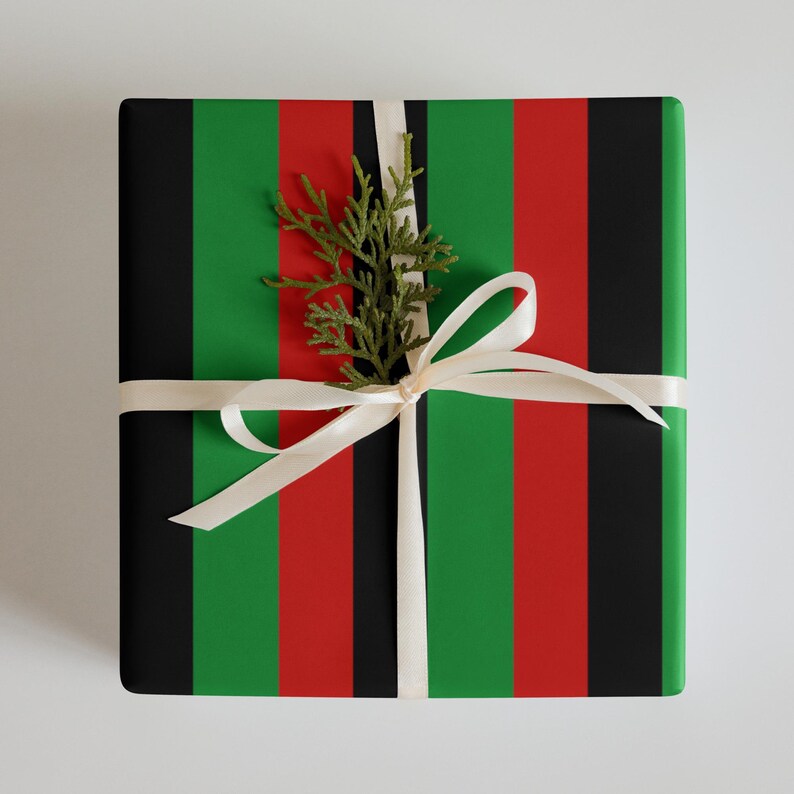 Red, Black, and Green Liberation Flag Wrapping Paper, RBG Wrapping ...