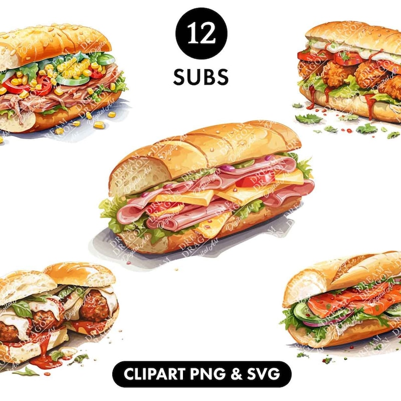 Subway Sandwich - Etsy