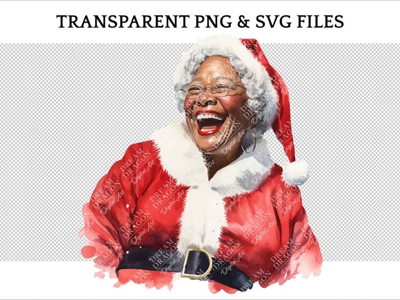 Happy and Laughing Black Mrs Claus, Black Mrs Claus, Black Woman ...