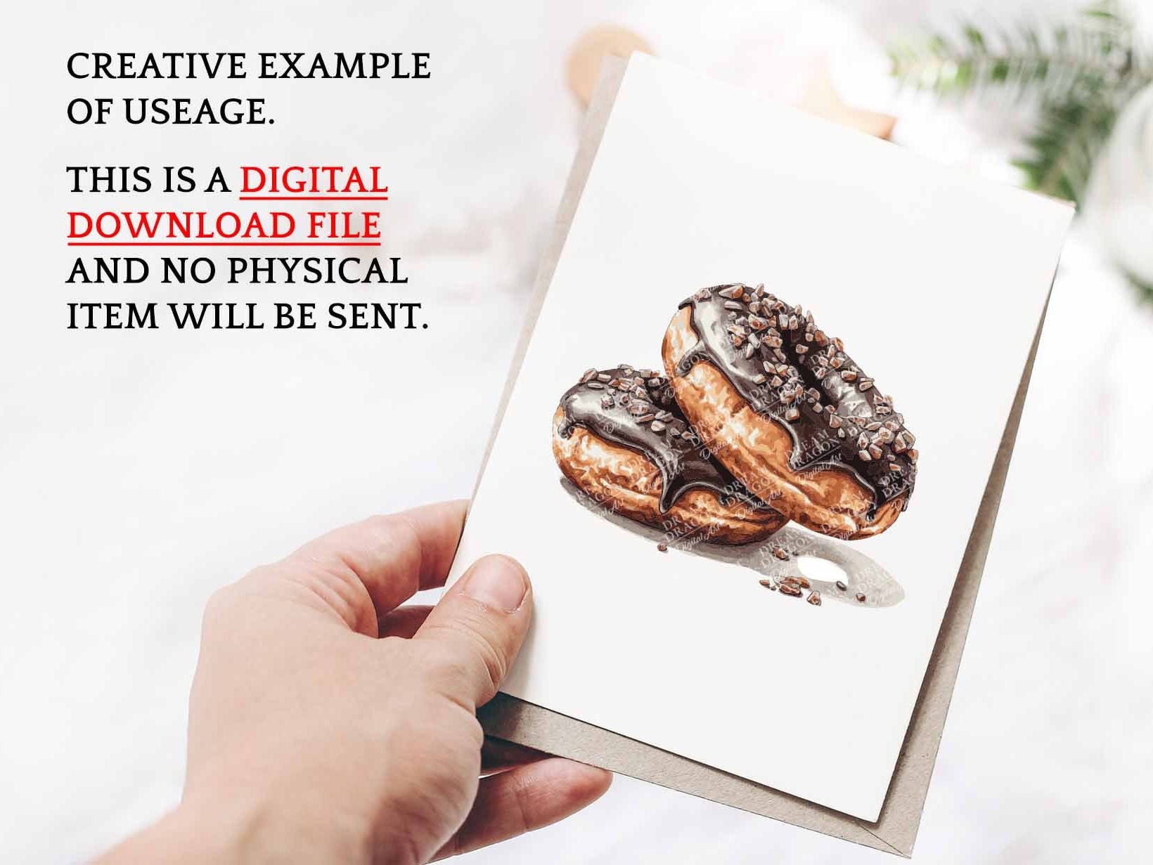 Donut Clipart Bundle, Dessert Clipart SVG, Food Illustration Clipart ...