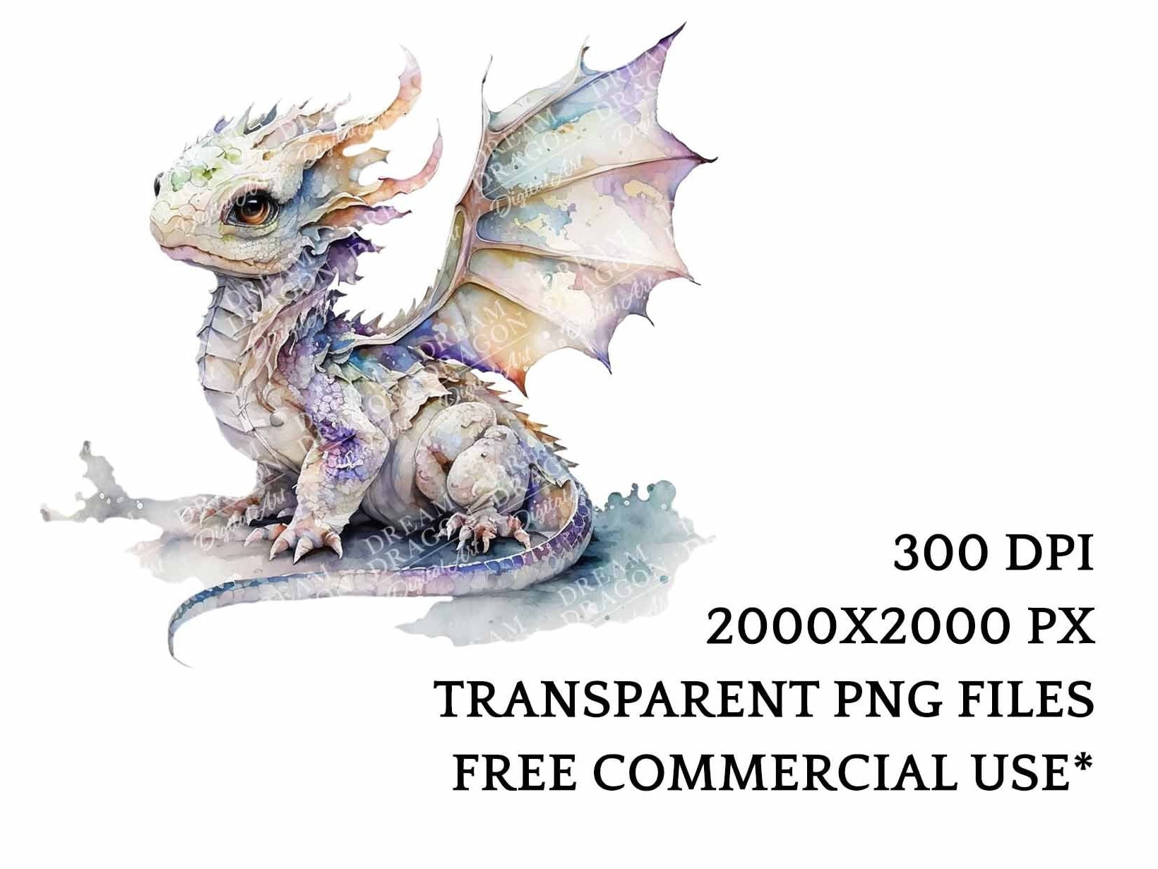 Dragons Watercolor Clipart Bundle Fantasy Clip Art Fantasy - Etsy