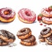 Donut Clipart Bundle, Dessert Clipart SVG, Food Illustration Clipart ...
