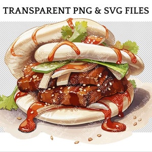 Bao Clipart, Asian Food Clipart SVG, Asian Food Takeaway, Food ...