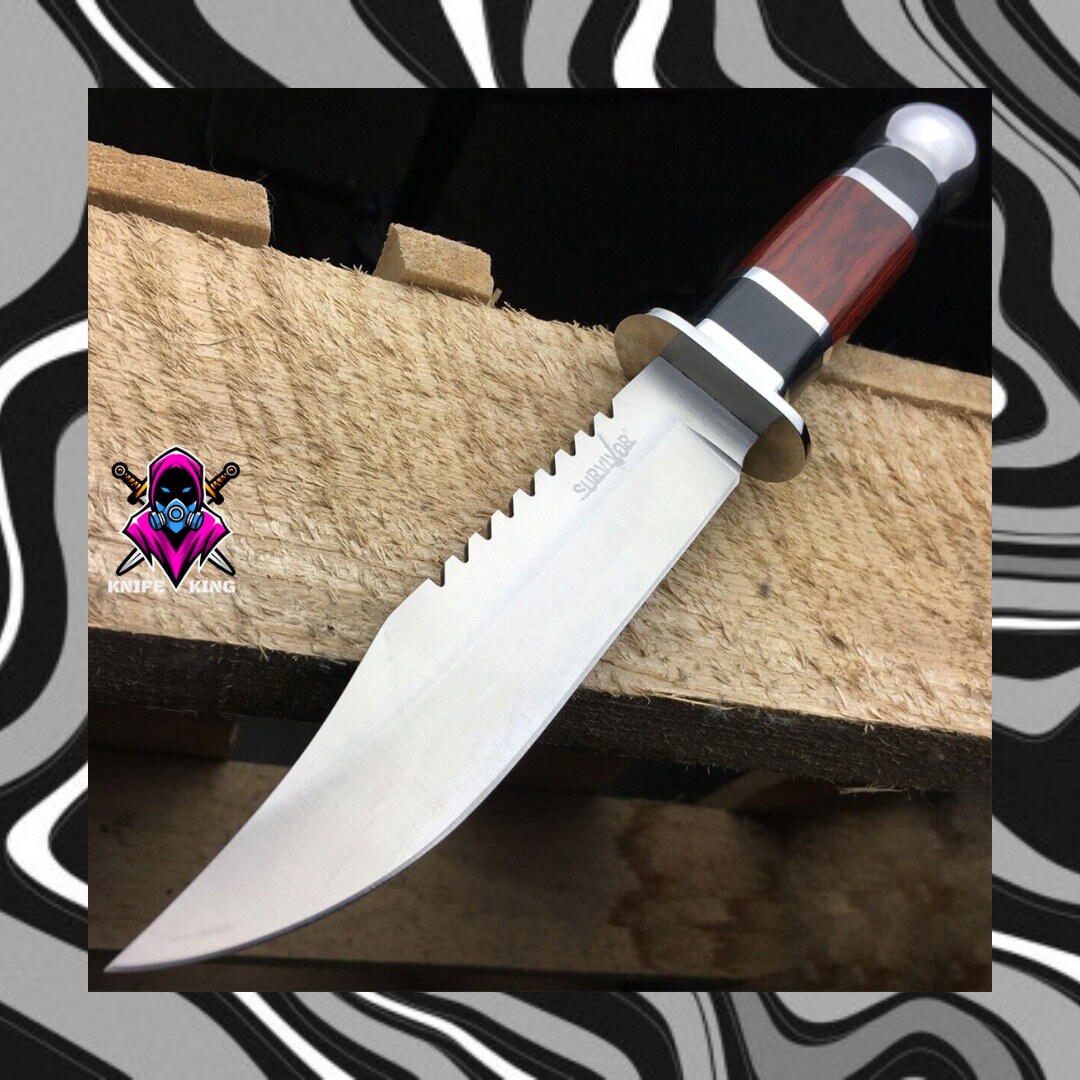 10.5 Full Tang Wood Handle Hunting and Survival Fixed - Etsy