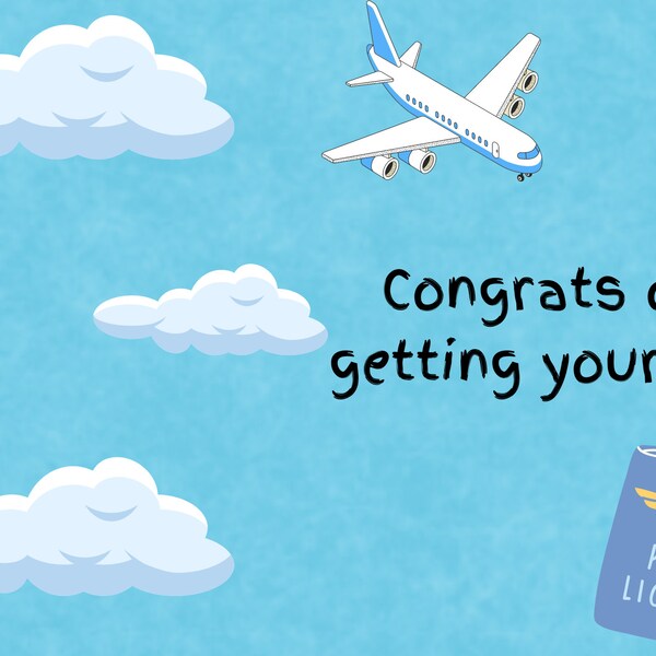 Pilot Congratulations Card - Etsy