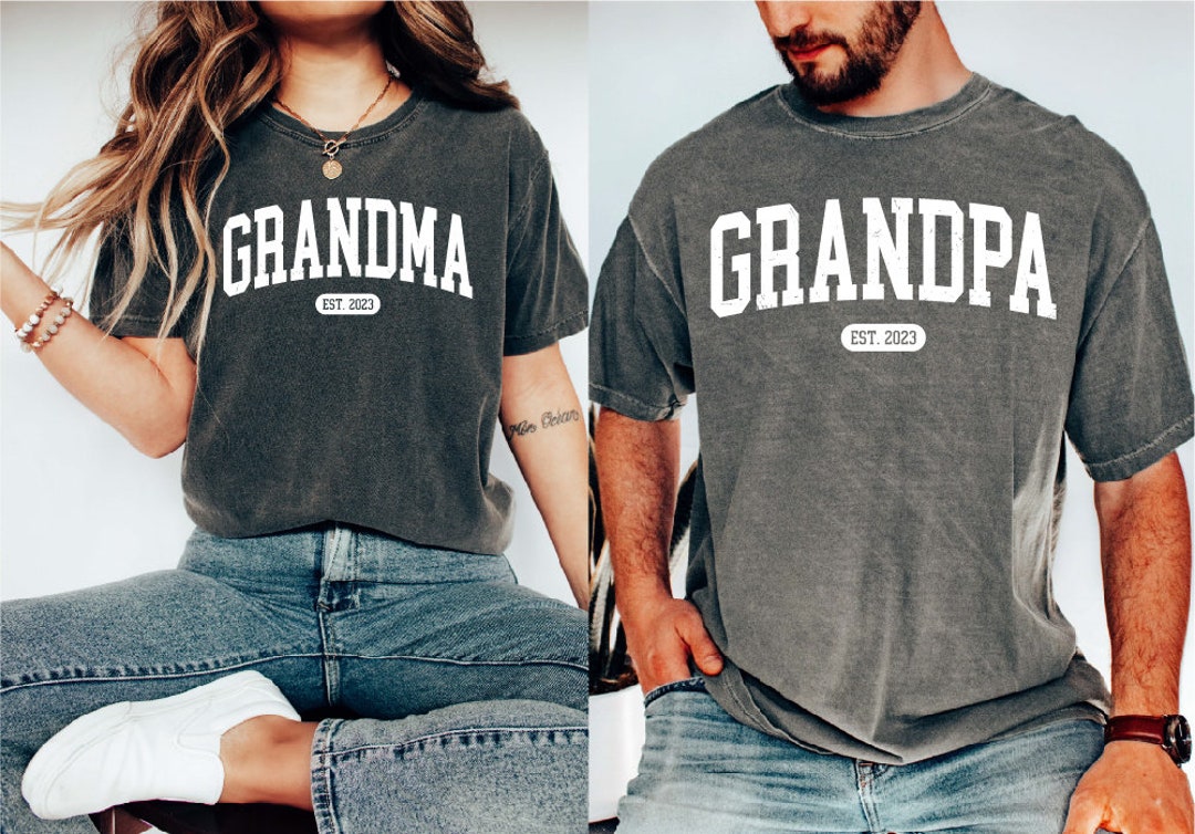 Comfort Colors Grandma and Grandpa Shirt, New Grandma Shirt, Gift for ...