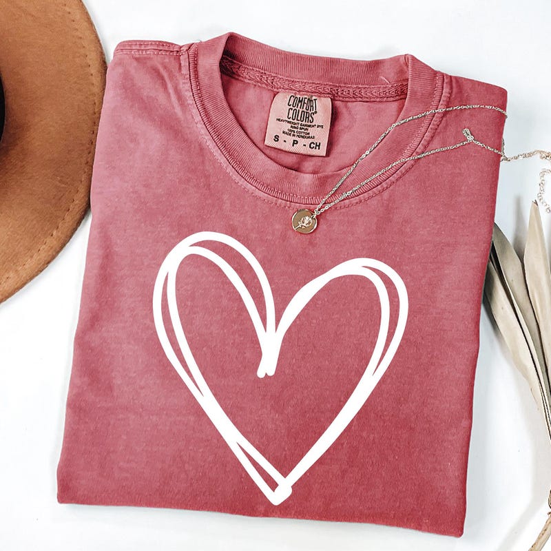 Red Heart Shirt - Etsy