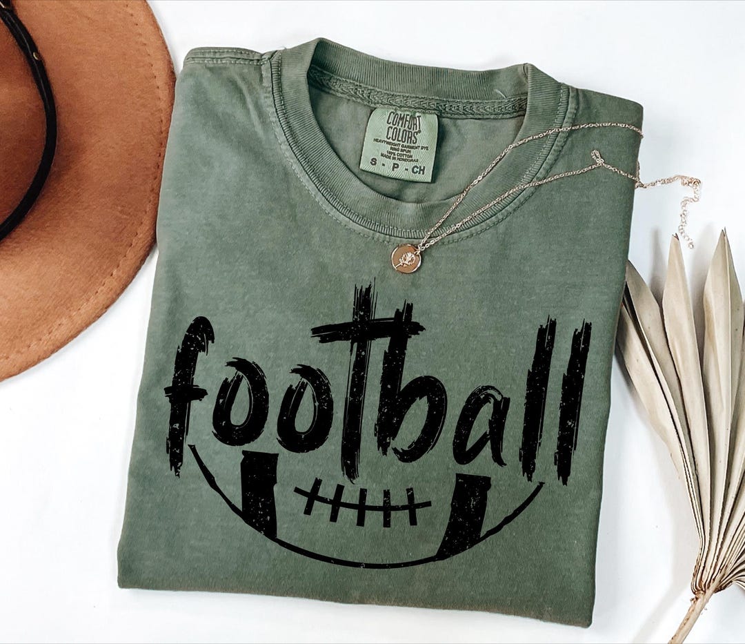 Comfort Colors® Retro Football Shirt, Football Mom Shirt, Football Fan ...