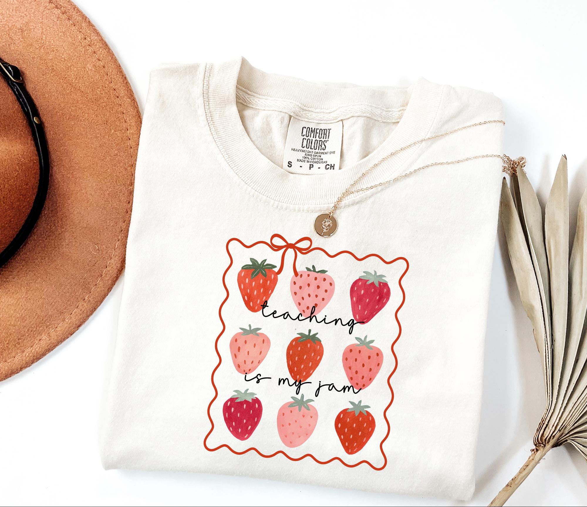 Comfort Colors® Strawberry Teach Shirt, Teaching is My Jam, Cute ...