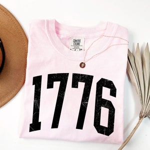 Comfort Colors® American 1776 Shirt, Retro USA Shirt, 4th of July Shirt ...