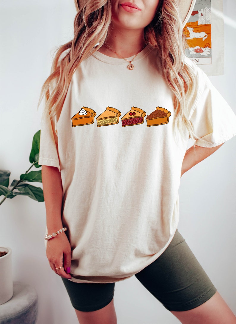 Comfort Colors® Thanksgiving Pie Shirt, Pumpkin Pies Shirt ...