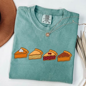 Comfort Colors® Thanksgiving Pie Shirt, Pumpkin Pies Shirt ...