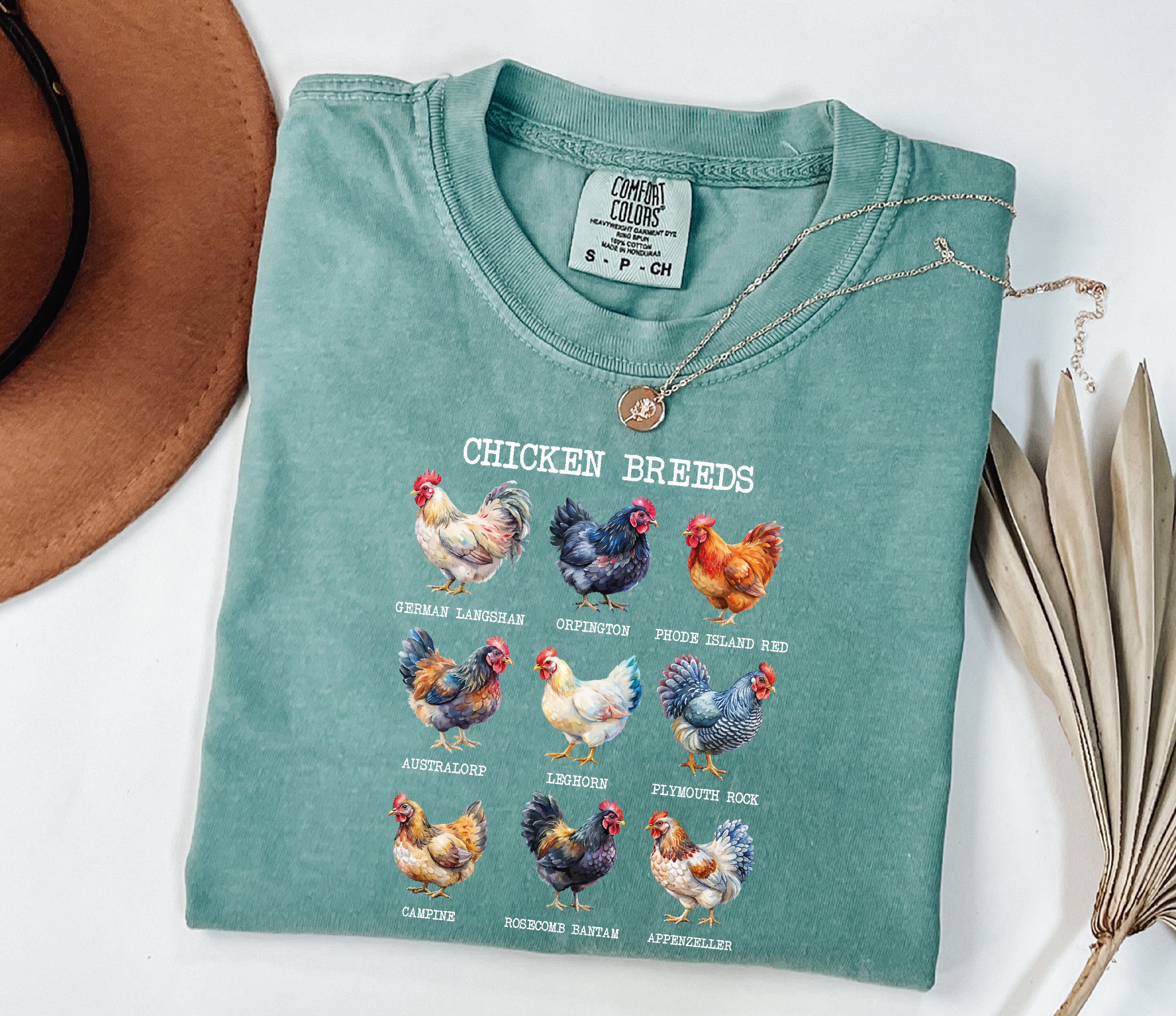 Comfort Colors® Chicken Breeds Shirt, Funny Chicken Shirt, Fall Chicken ...