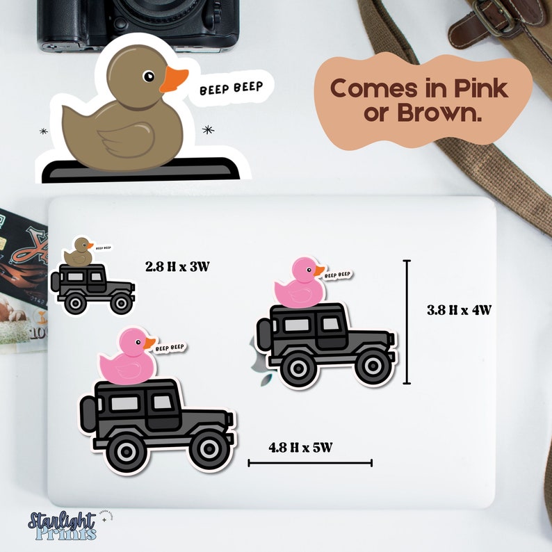 Jeep Duck Sticker, Rubber Duckie Car Decal, Waterproof, Funny Decal for ...
