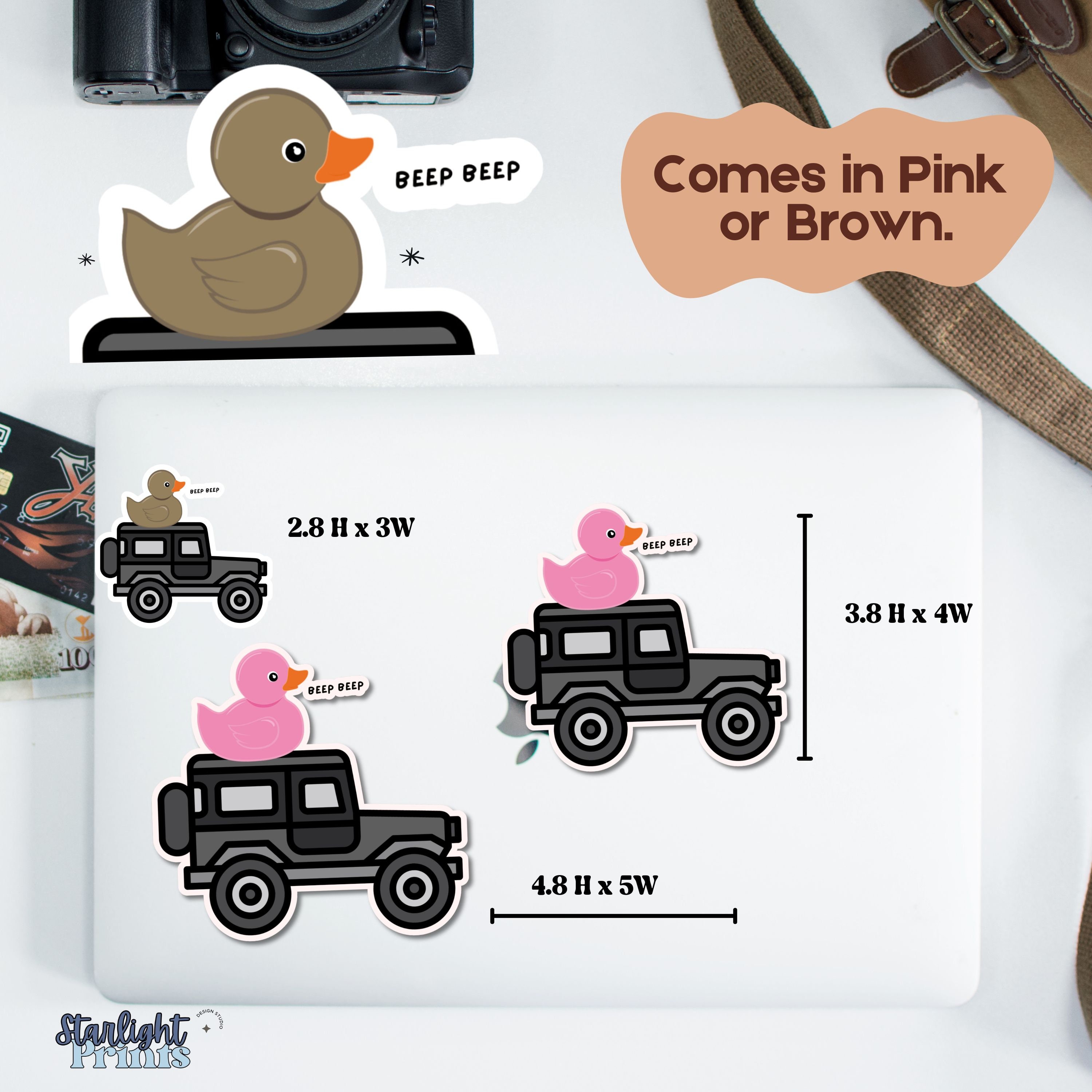 Jeep Duck Sticker, Rubber Duckie Car Decal, Waterproof, Funny Decal for ...