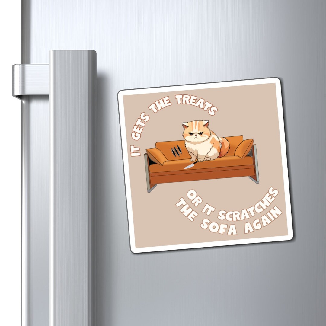 Fat Cat Magnet, Cat Magnet for Fridge, Funny Cat, Cat Lover, Cute ...
