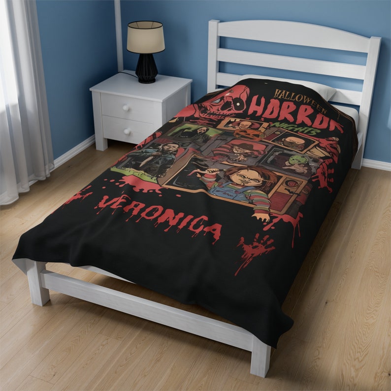 Personalized Horror Movie Blanket, Custom Scary Movie Blanket, Horror ...