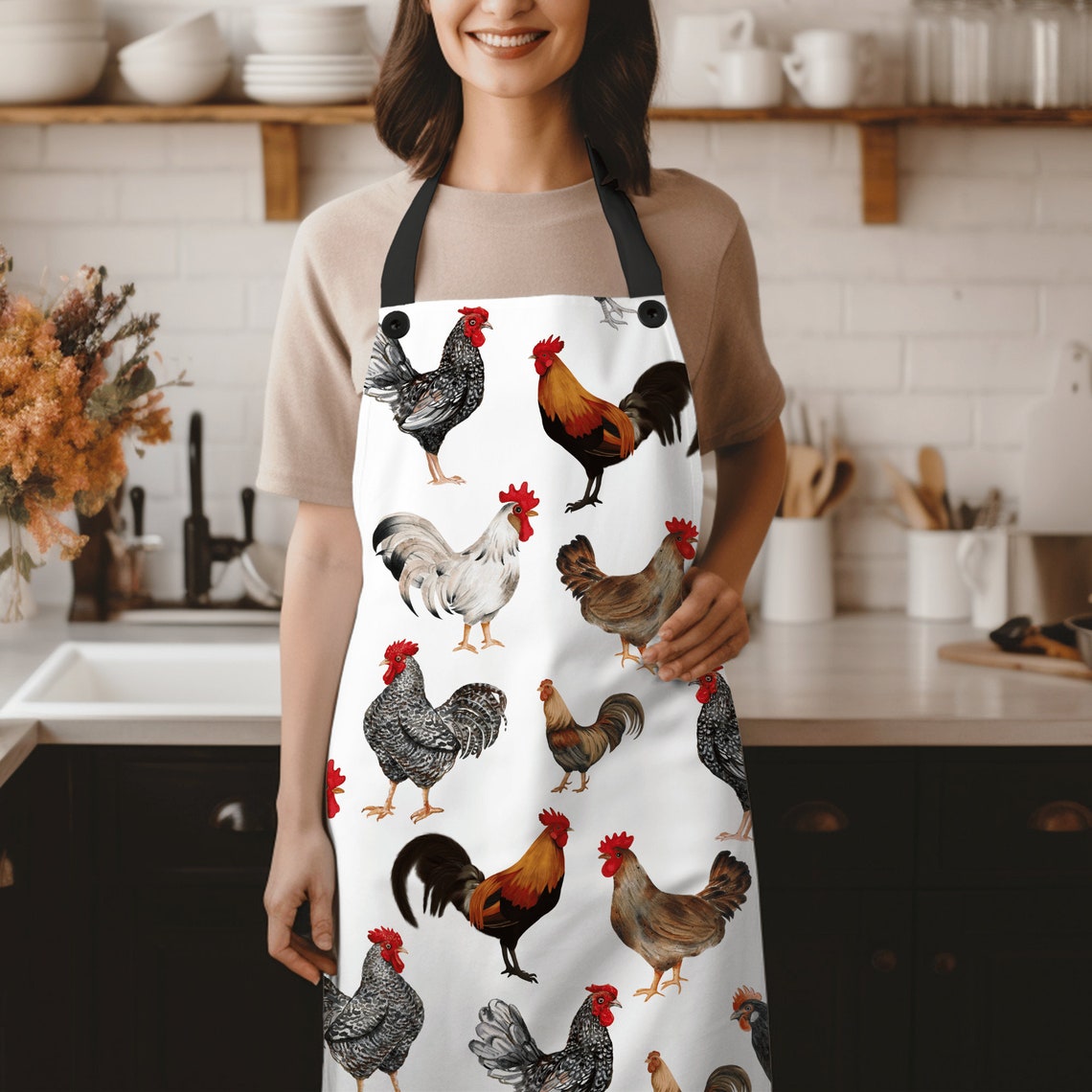 Farm Apron, Rooster Apron, Funny Cooking Apron, Bakers Apron, Farmhouse ...