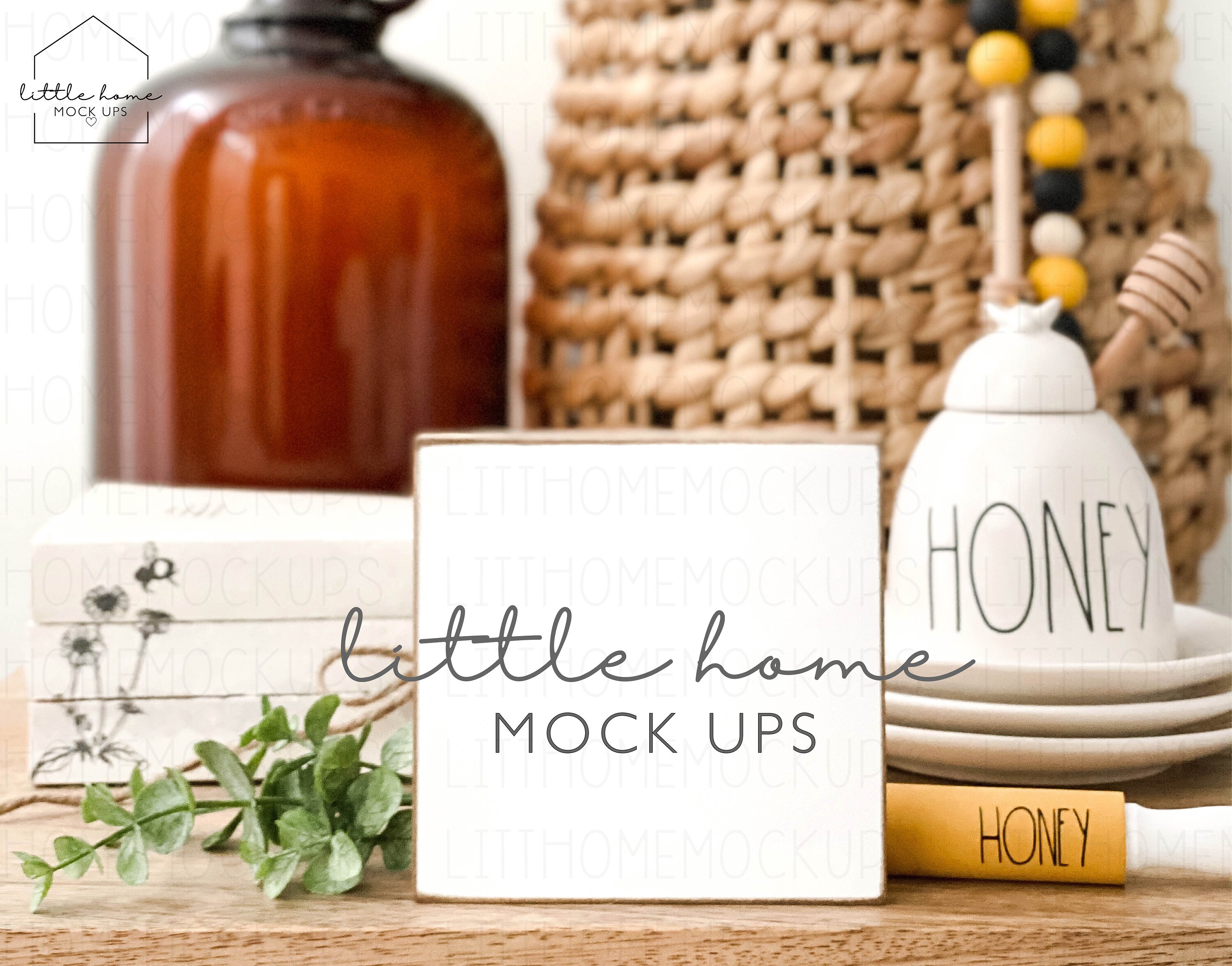 Bee Sign Mock Up, Spring Blank Wood Sign Mock Up, No Frame Wood Sign ...