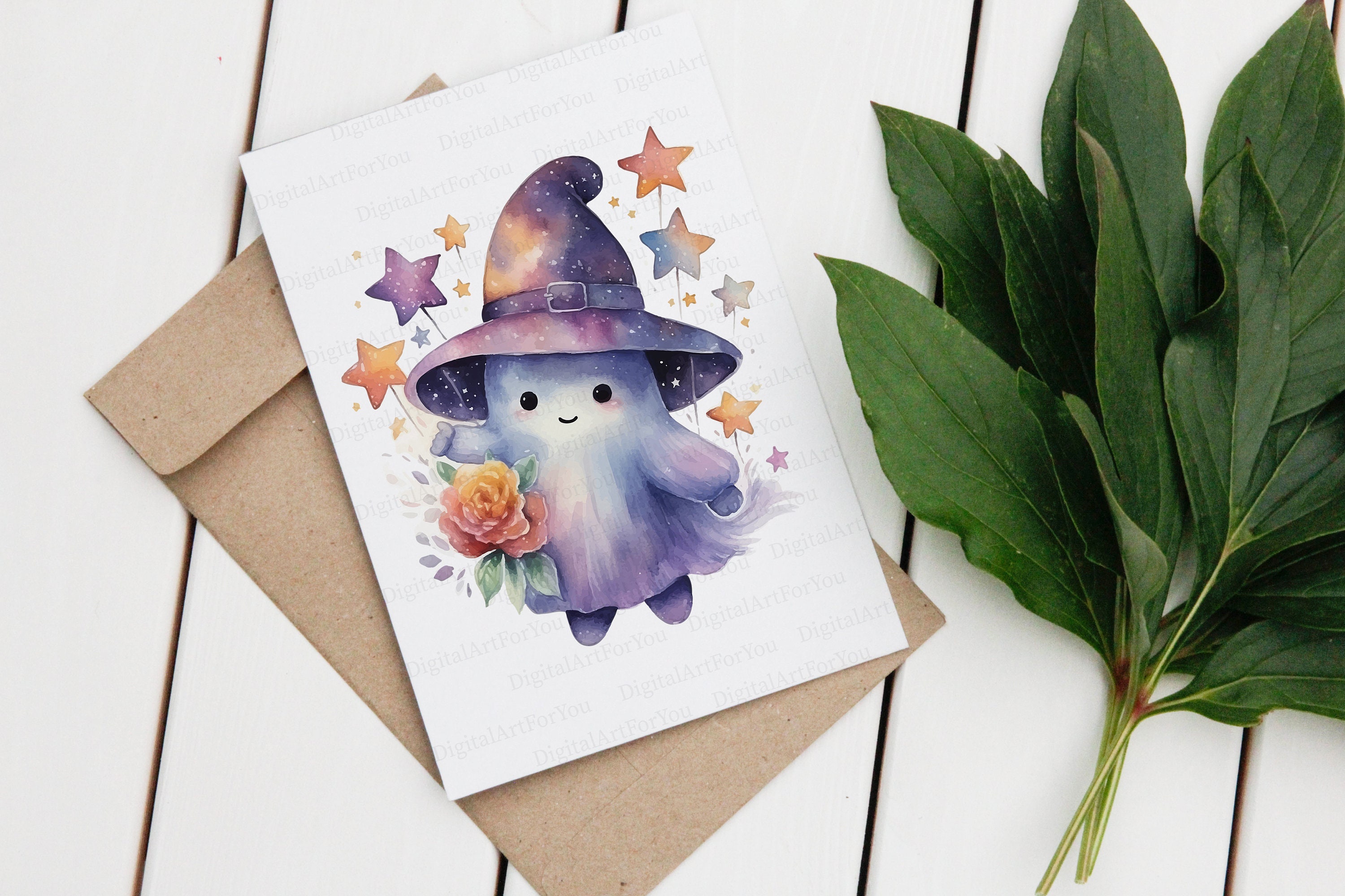 Cute Ghost 25pc Watercolor PNG Halloween PNG Ghost Clipart - Etsy