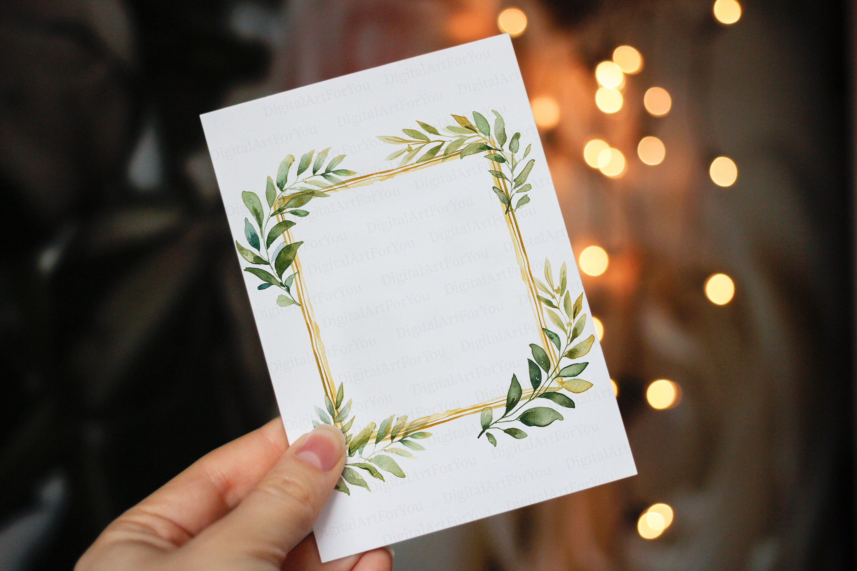 Watercolor Greenery Frames Borders 20pc PNG Clipart Greenery - Etsy