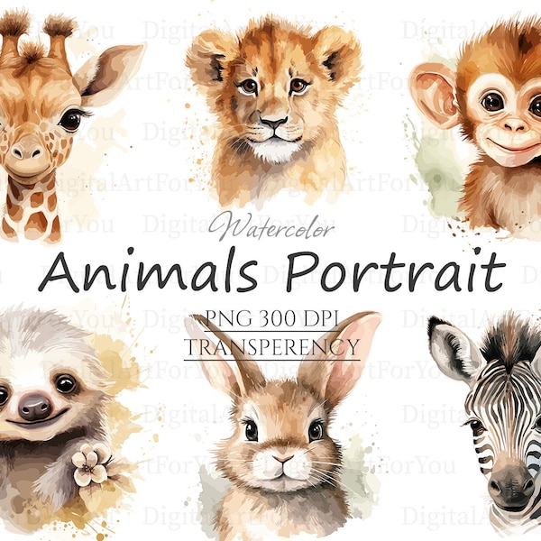 Baby Animals Clipart - Etsy