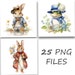 Beatrix Potter Style PNG & SVG Clipart | Baby Shower | Birthday Nursery ...